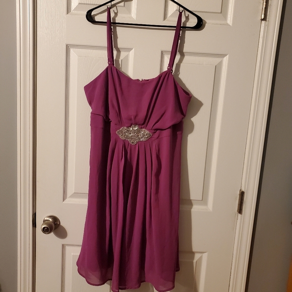 torrid | Dresses | Torrid Party Dress Purple With Beaded Focal Design ...